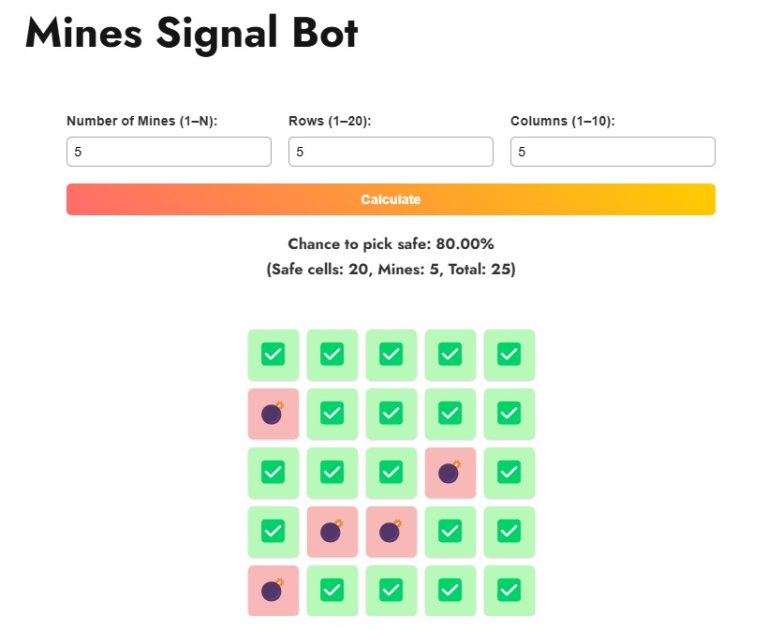 Mines Signal Bot - Mines Game Online!